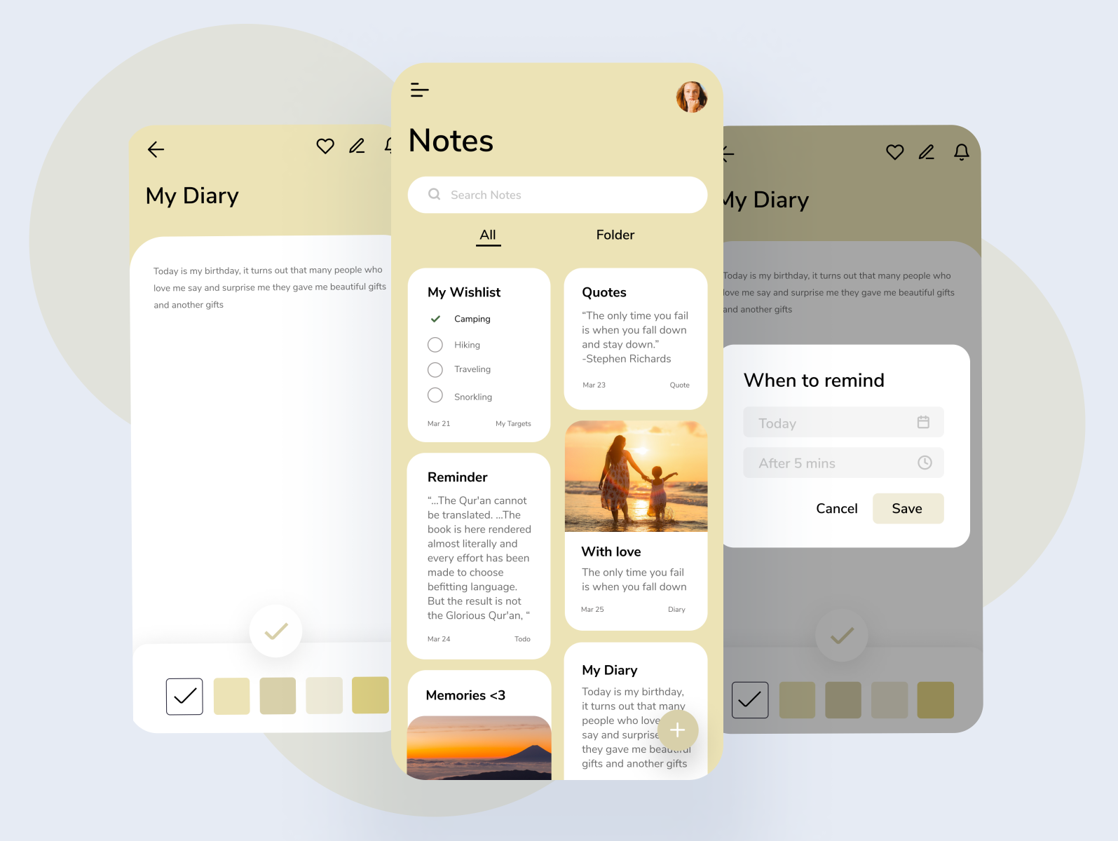 Mobile Notes App by lisa aljamil on Dribbble