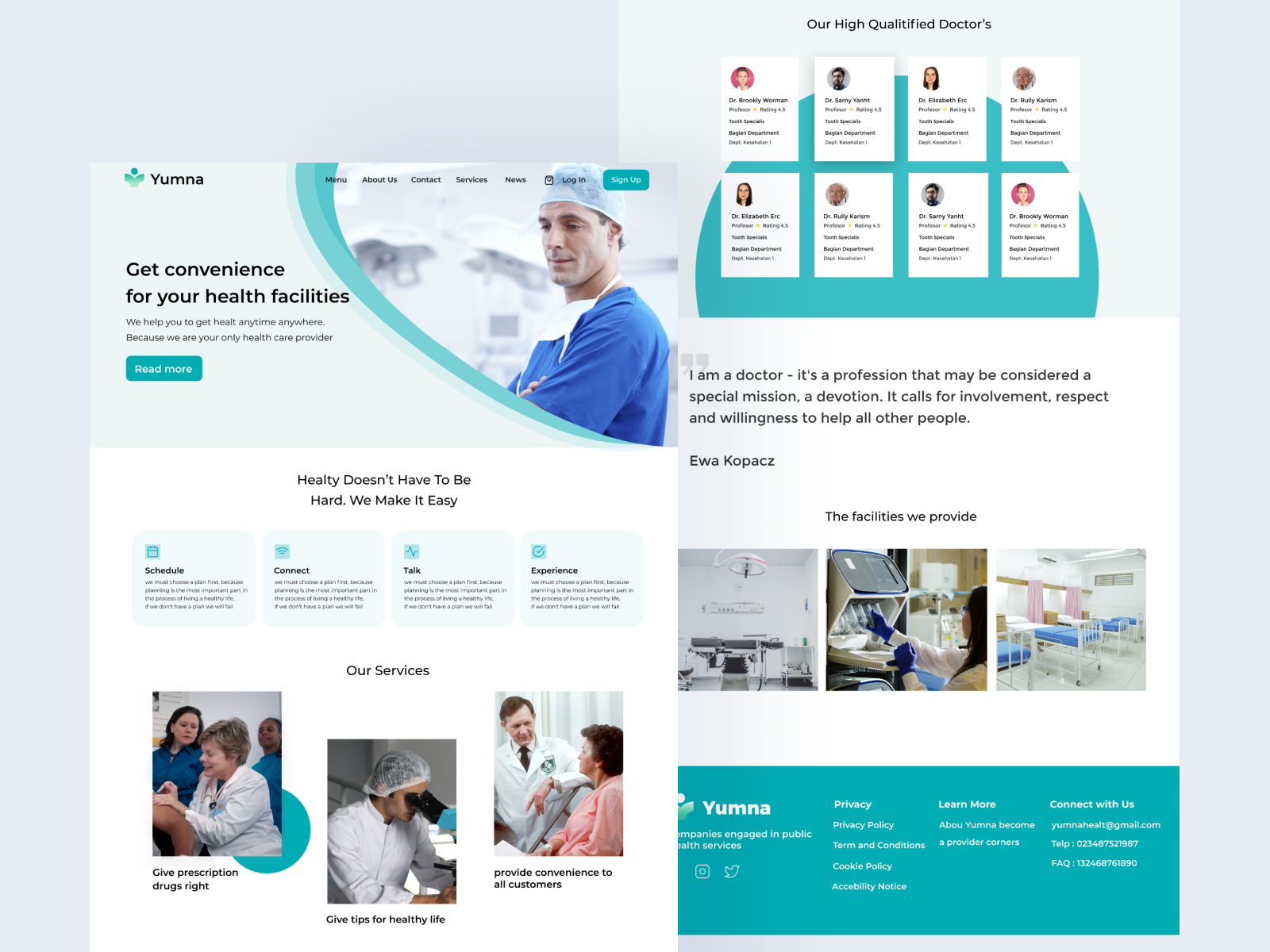 Medical App Landing Page by lisa aljamil on Dribbble
