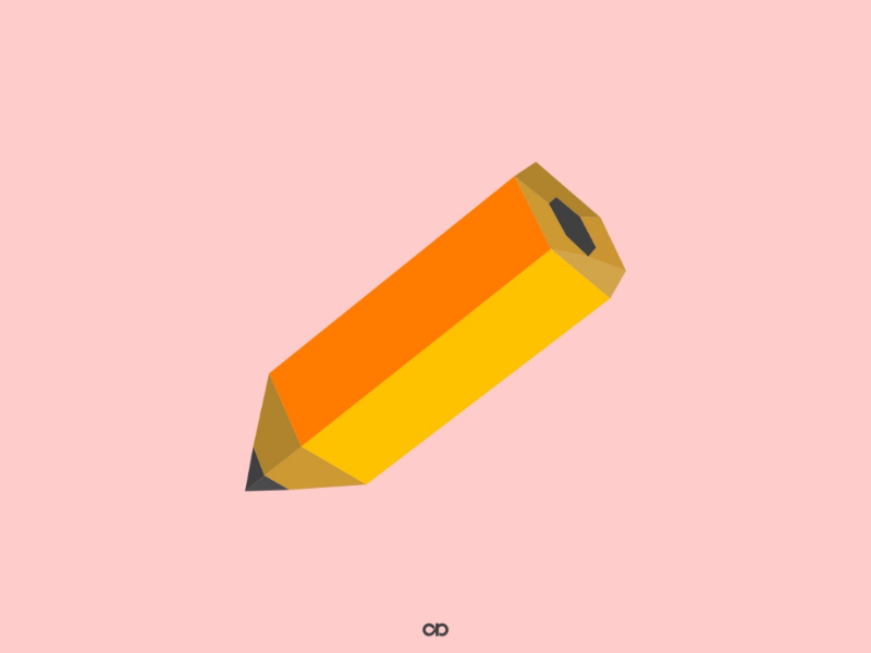 Poly Art... Pencil ️😍 by Infinity Design on Dribbble