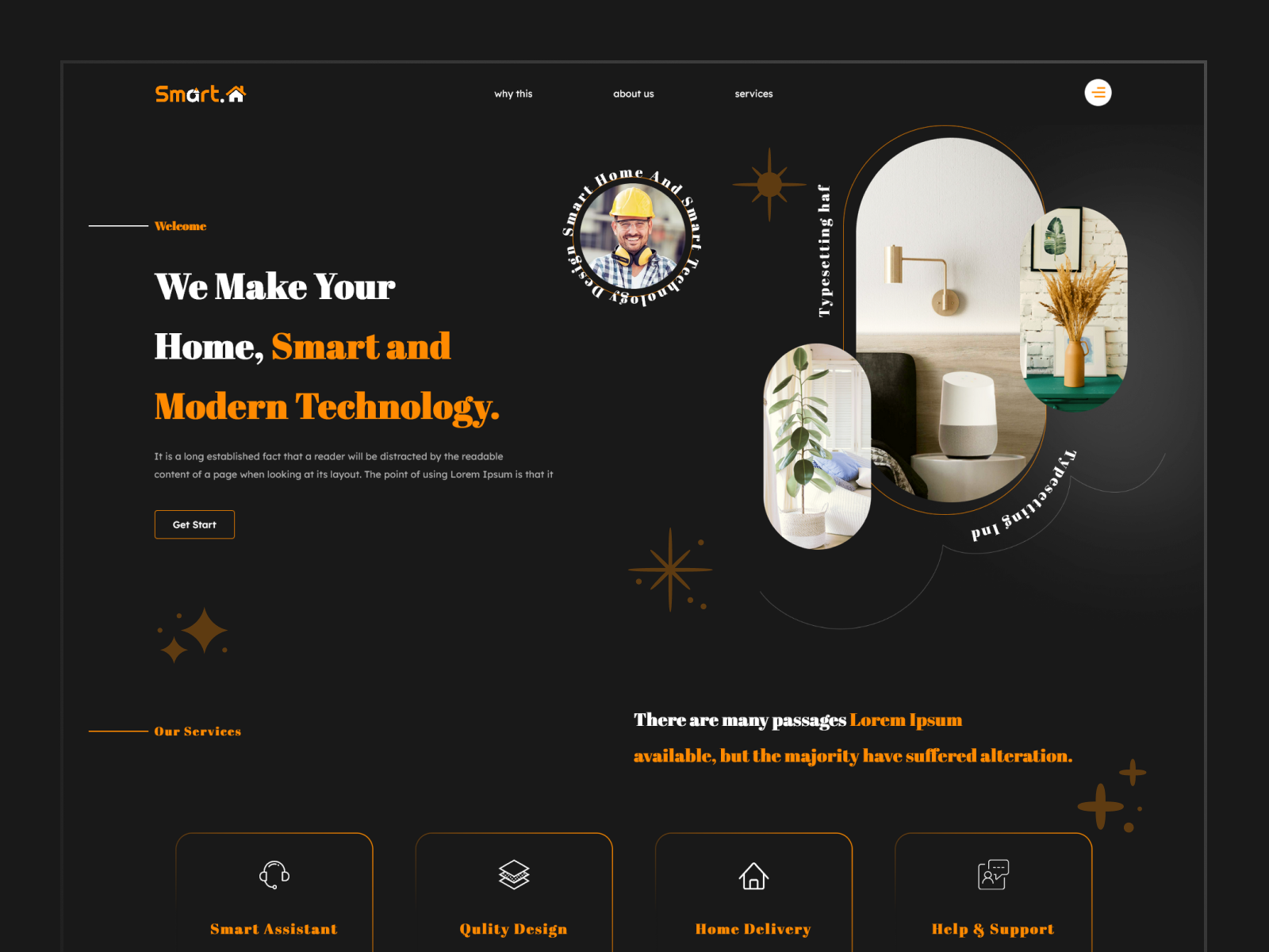 Smart Home Website Design Trandy by Alix Marker on Dribbble