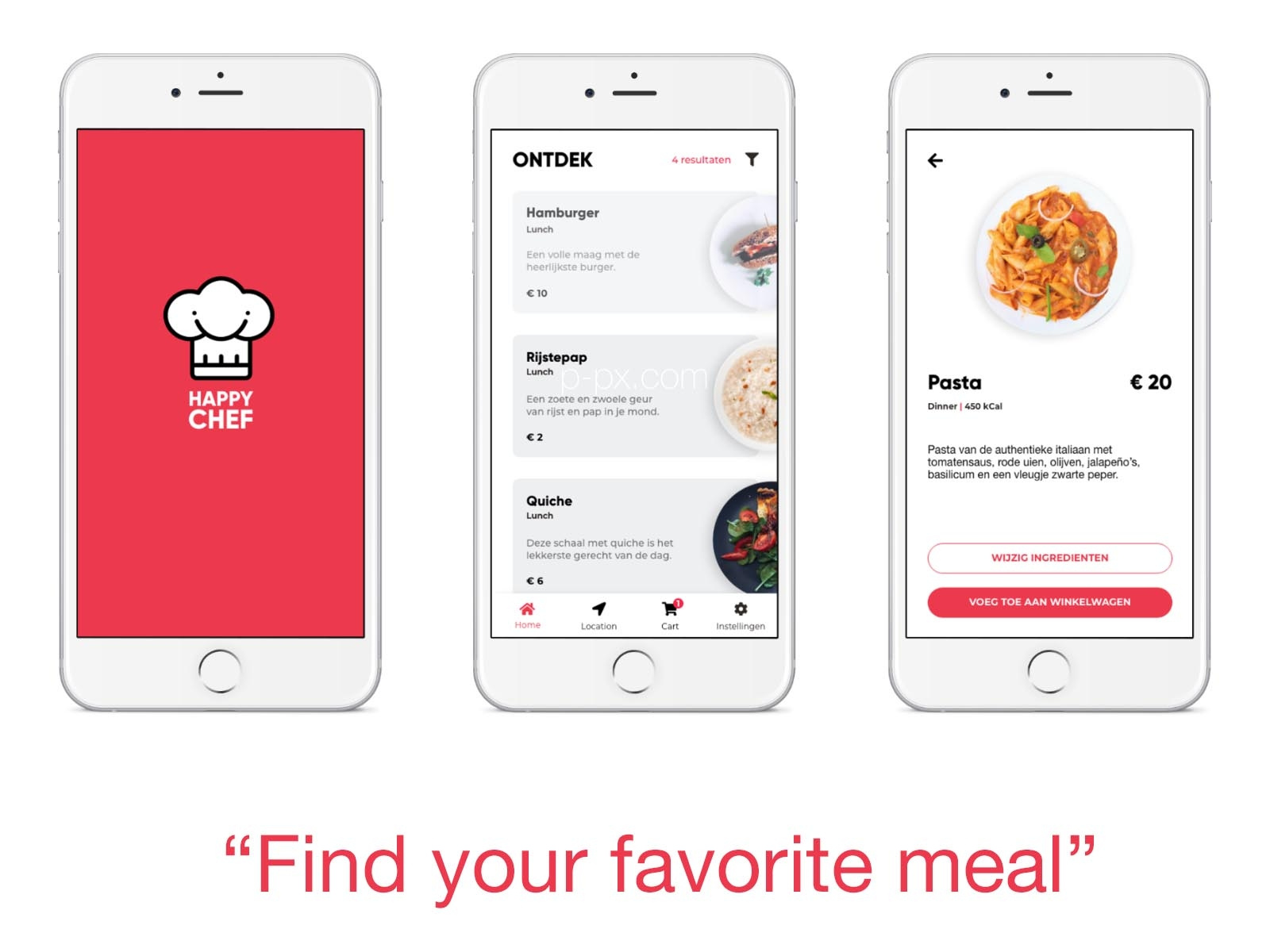 Happy Chef app (Dutch) by Nassera on Dribbble