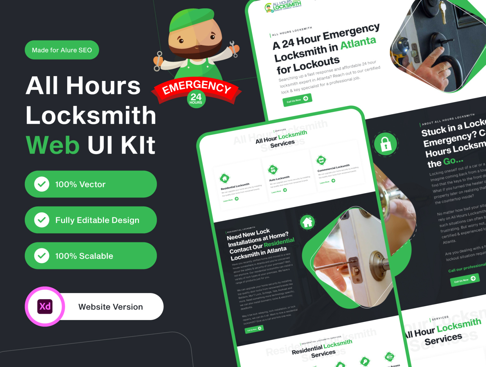 All Hours Locksmith Website UI/UX Design 🦄 by Anam Iftikhar 🦄 on Dribbble