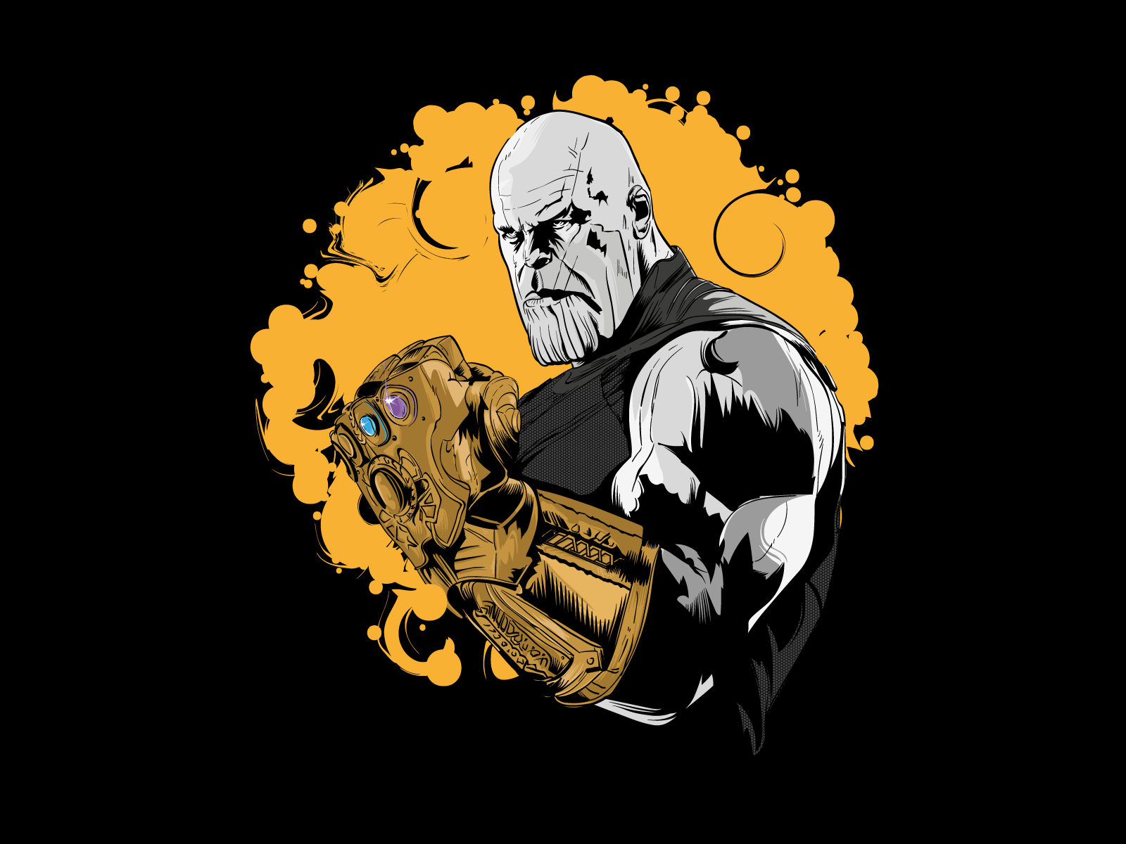 Ilustração vetorial - Thanos by Dheremi Vale on Dribbble