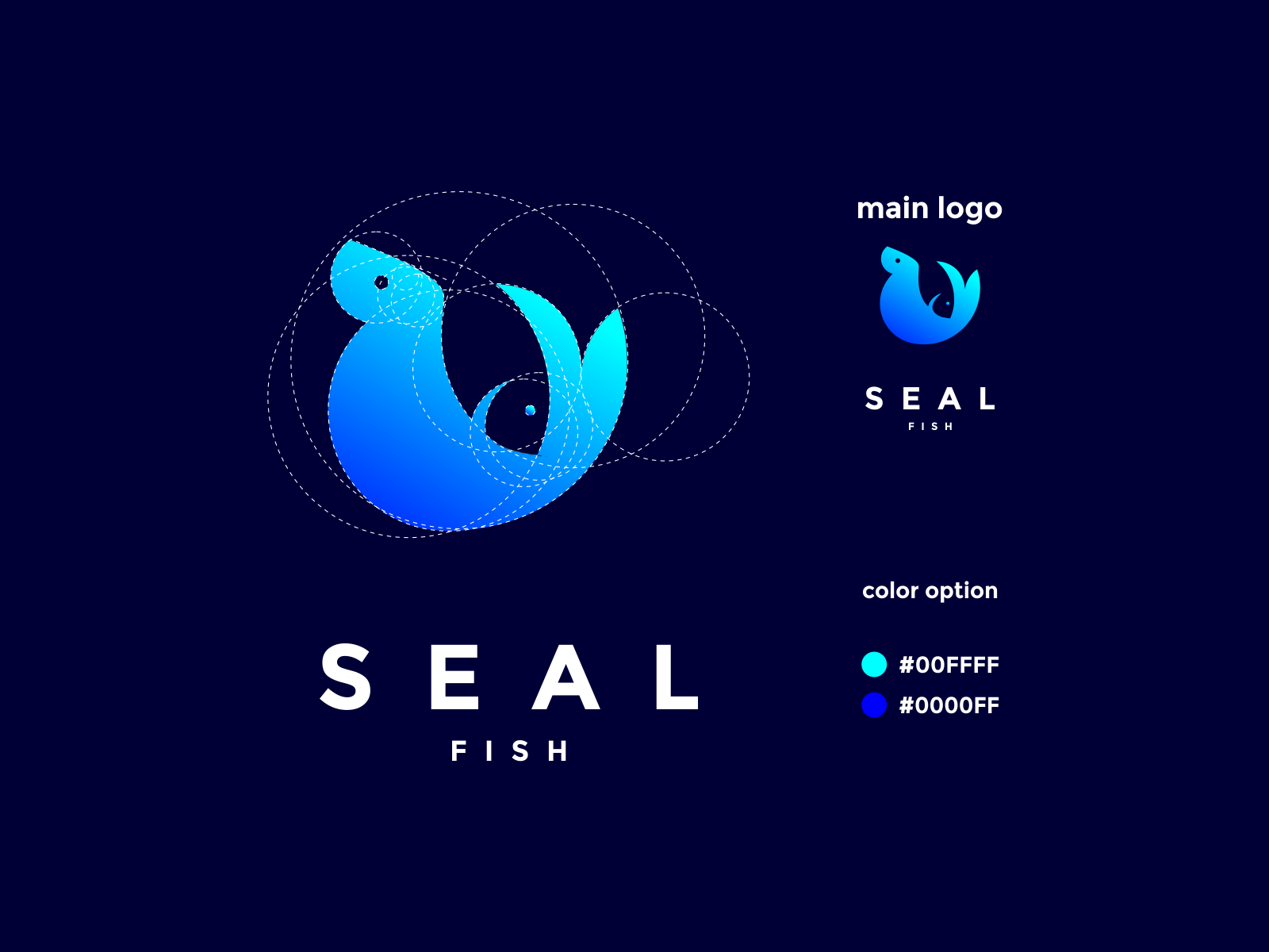 seal and fish logo concept by Rinaldo on Dribbble