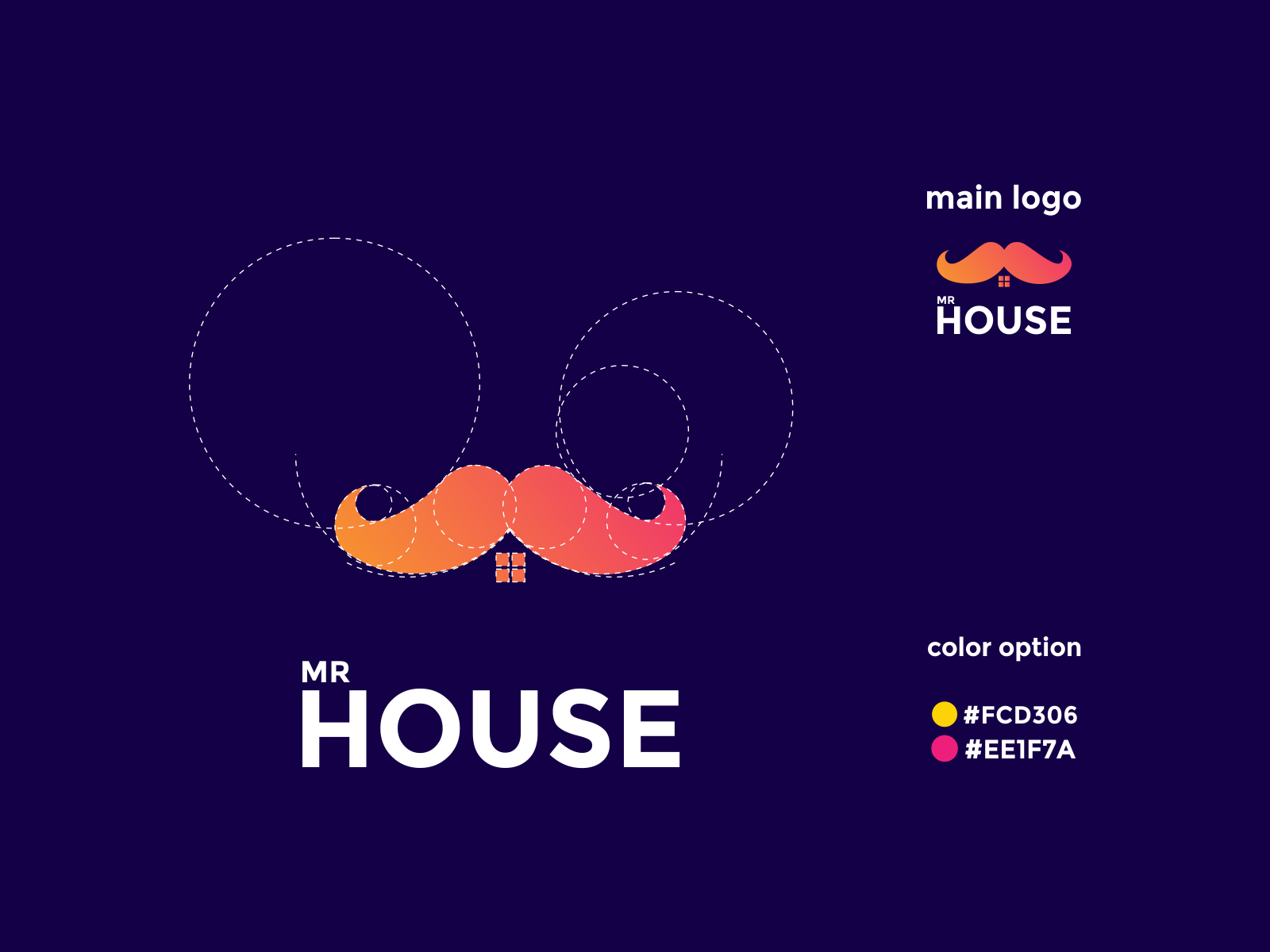 mr house coloring logo by Rinaldo on Dribbble