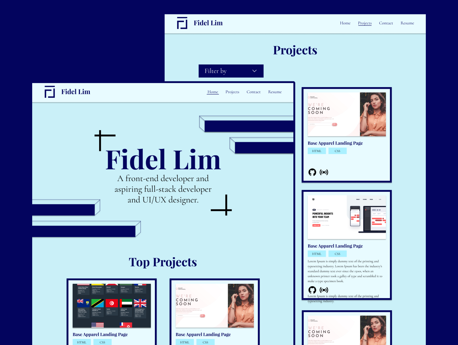 Redesigned Portfolio by Fidel Lim on Dribbble
