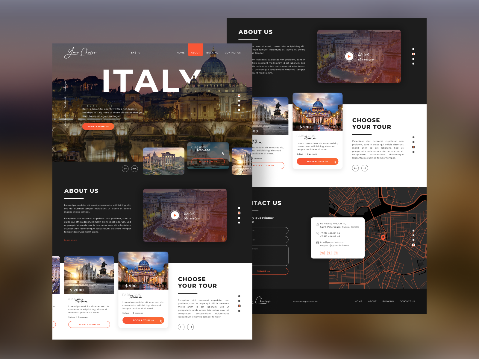Travel Site UI/UX Design Concept by Daria K. on Dribbble