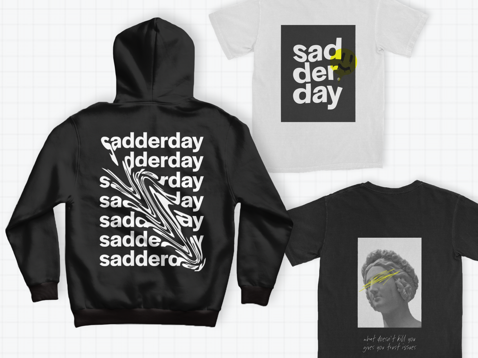 Sadderday Merchandise by Sarah Schoening for Udundi on Dribbble
