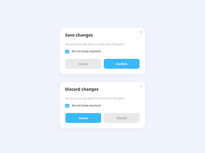 Save / Discard Changes by Justin on Dribbble