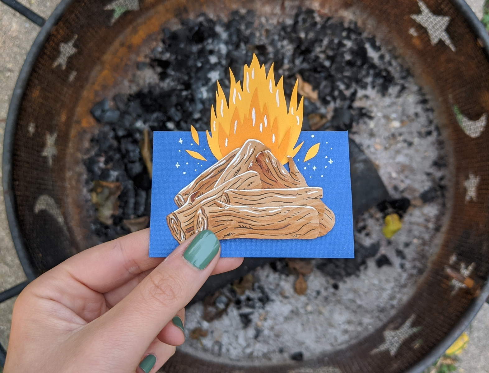 Cut paper bonfire by Katie Nieland on Dribbble
