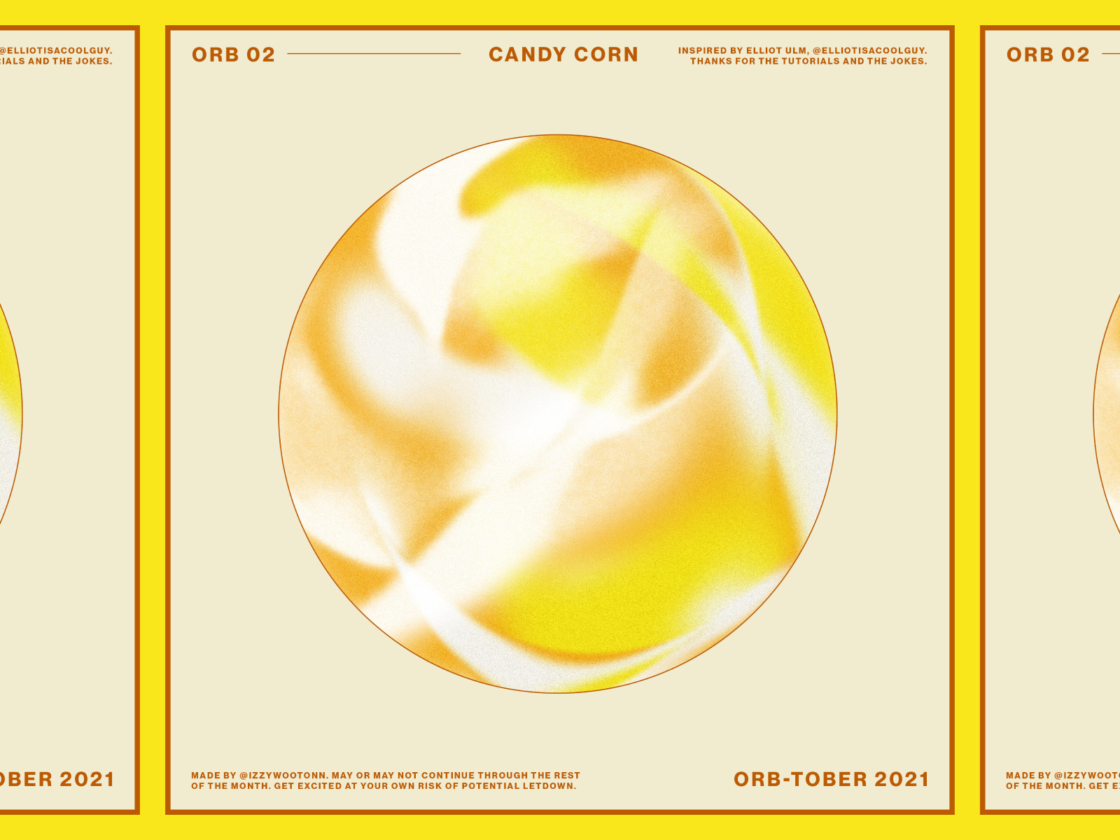 orbtober 02 - candy corn by Izzy Wootonn on Dribbble