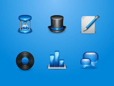 Blue Icons by Tanya Buhinskaya on Dribbble