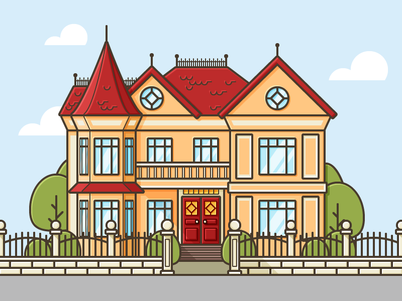 House by Tanya Buhinskaya on Dribbble