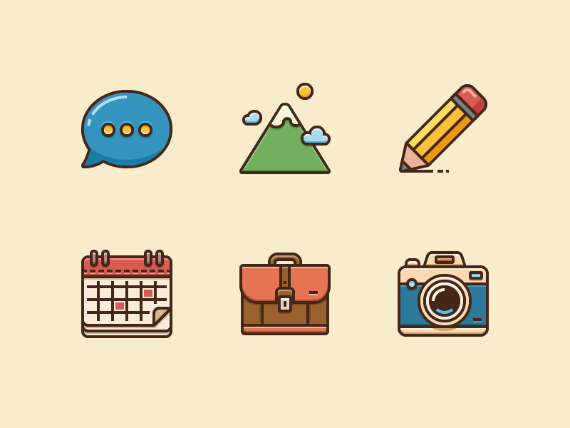 Contour Icons by Tanya Buhinskaya on Dribbble