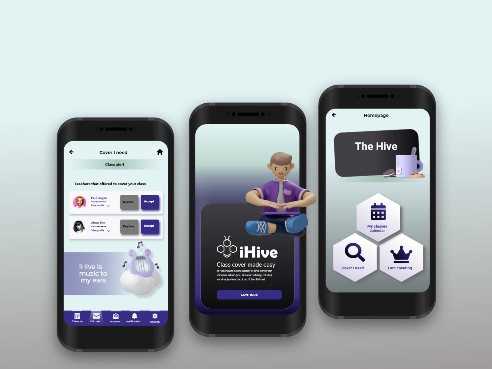 iHive mockup by María Eugenia Fernandez on Dribbble