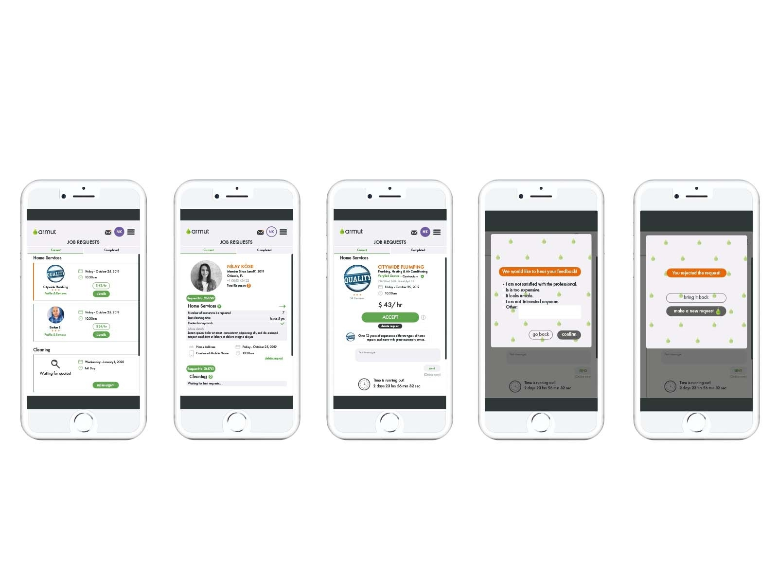 armut web mobile by Nilay Köse on Dribbble