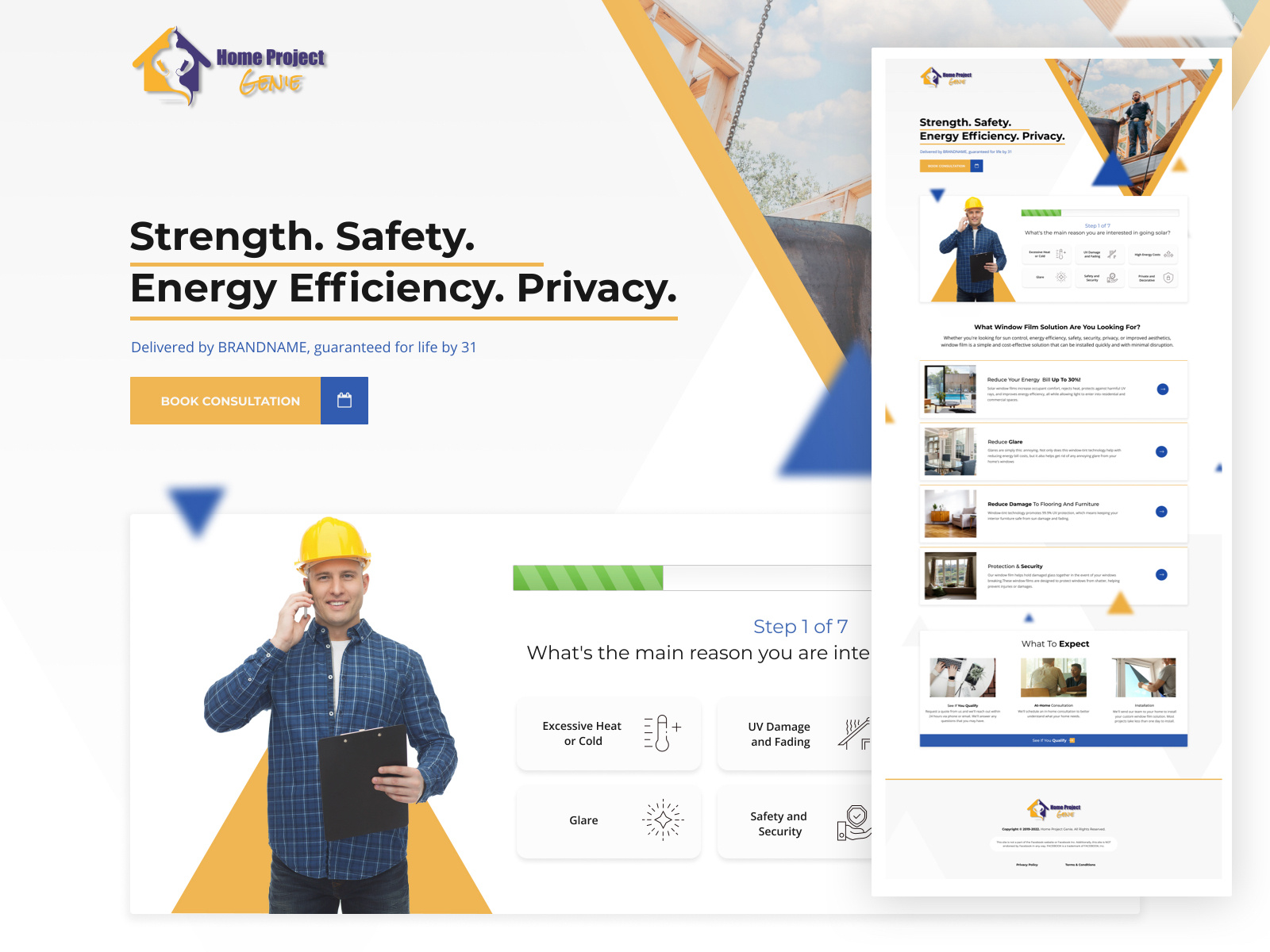 Home Project Genie Landing Page by Ignacio Galanga Jr. on Dribbble