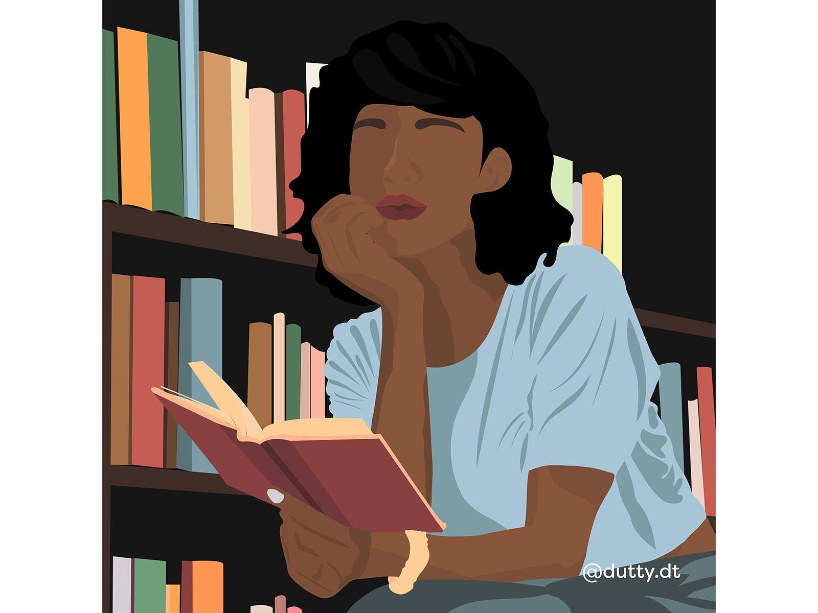 Artsyember'20 - Library by Dorcas Thirugnanam on Dribbble