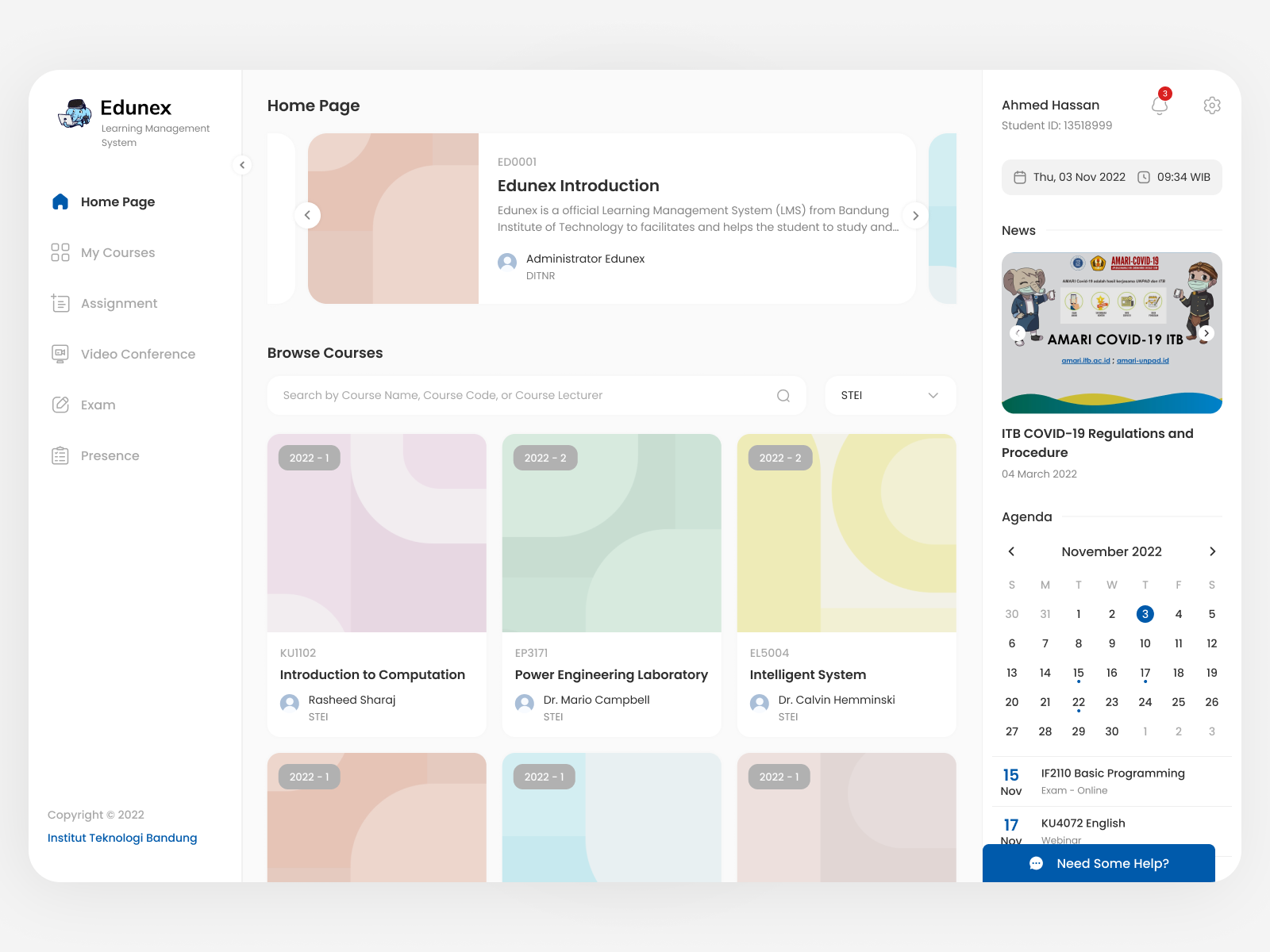 Student Learning Management System - Redesign Edunex ITB by Daffa ...