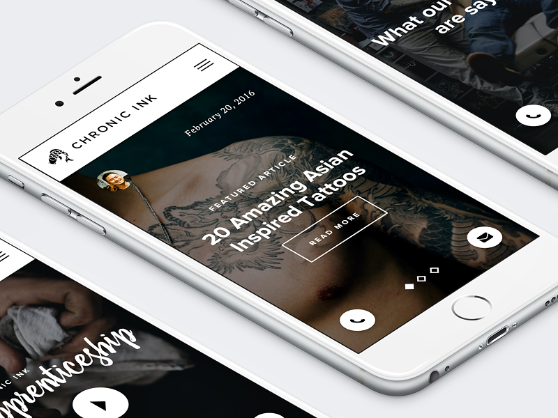 Chronic Ink Mobile Blog by Paul Lapkin on Dribbble