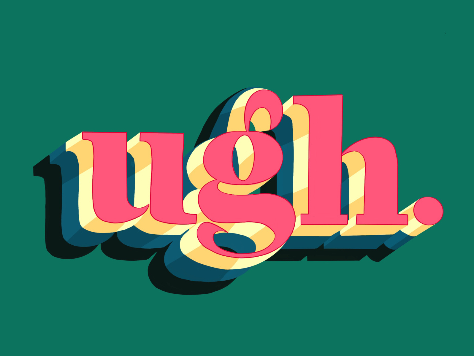 Ugh. Handlettering by Nazima Motegheria on Dribbble