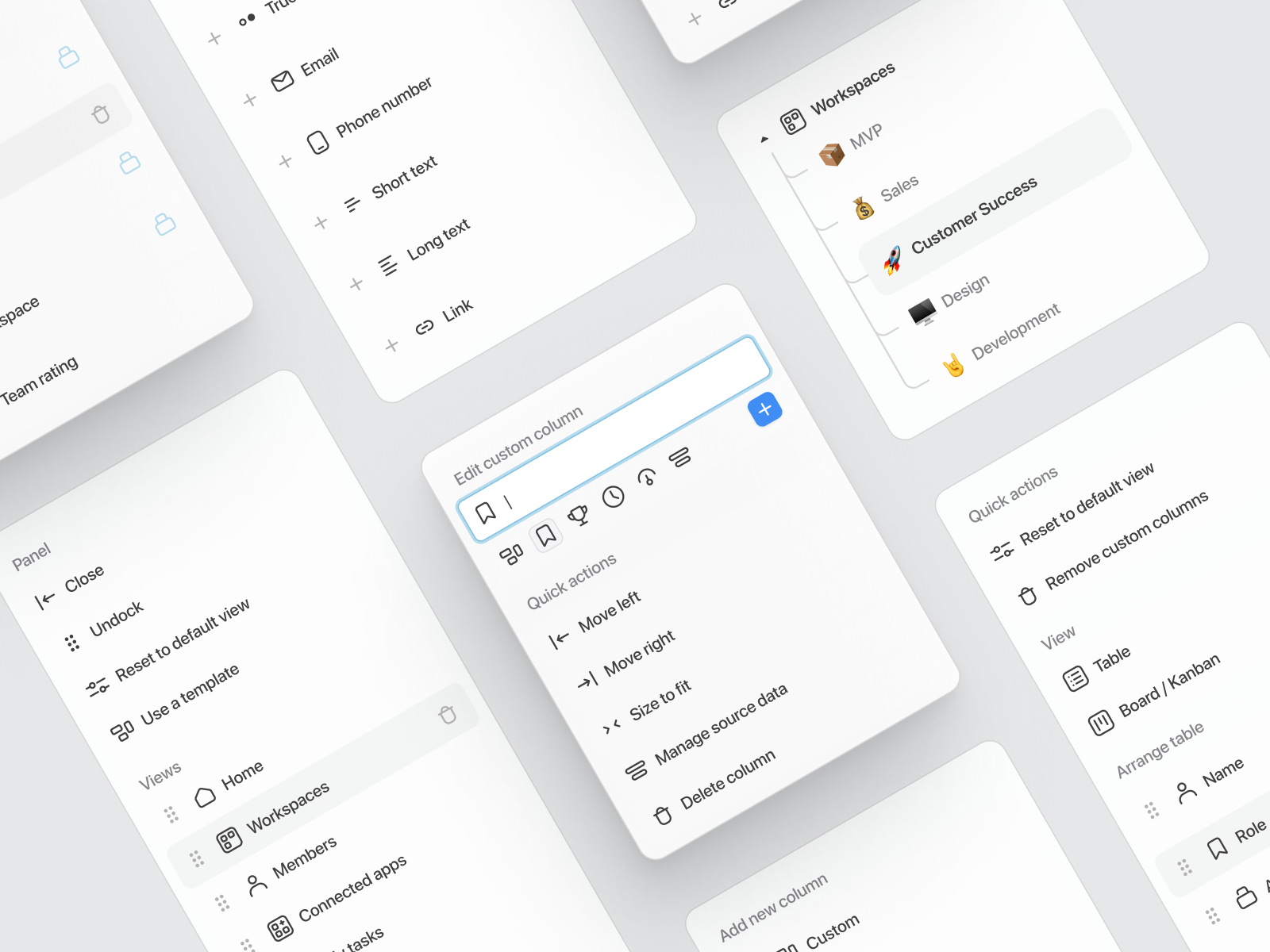 Popup menu component set by Vasile Labici on Dribbble