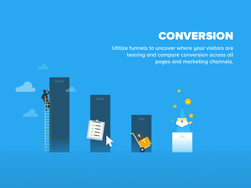 Conversion Funnel Illustration by Antonio Brandao on Dribbble