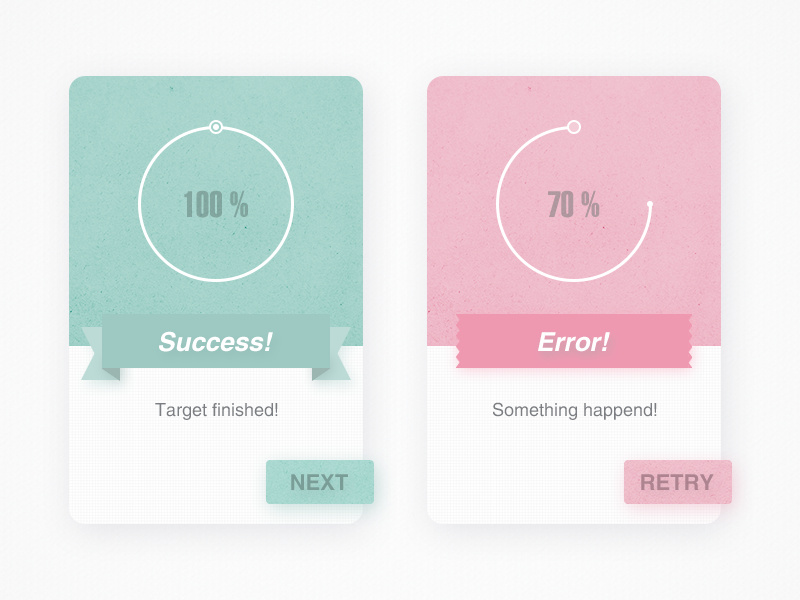 Flash Message (Error/Success) by DesignQuietly on Dribbble
