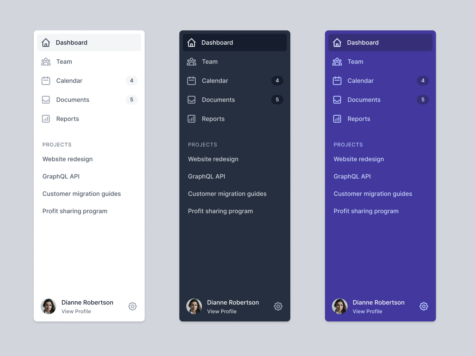 Sidebar Navigation By Steve Schoger For Tailwind Labs On Dribbble