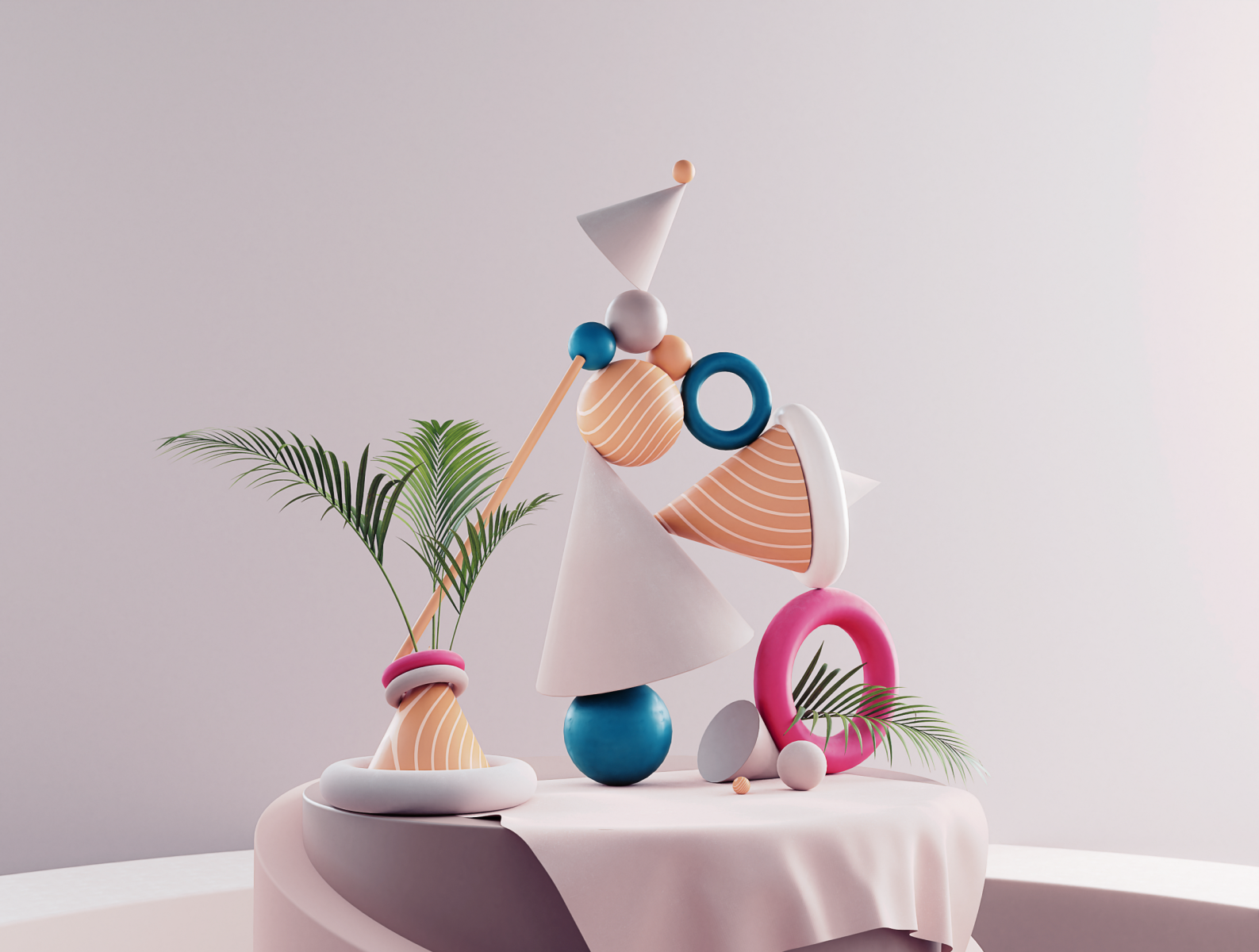 3D Abstract Composition - Moment of Balance by Vitezslav Maly on Dribbble