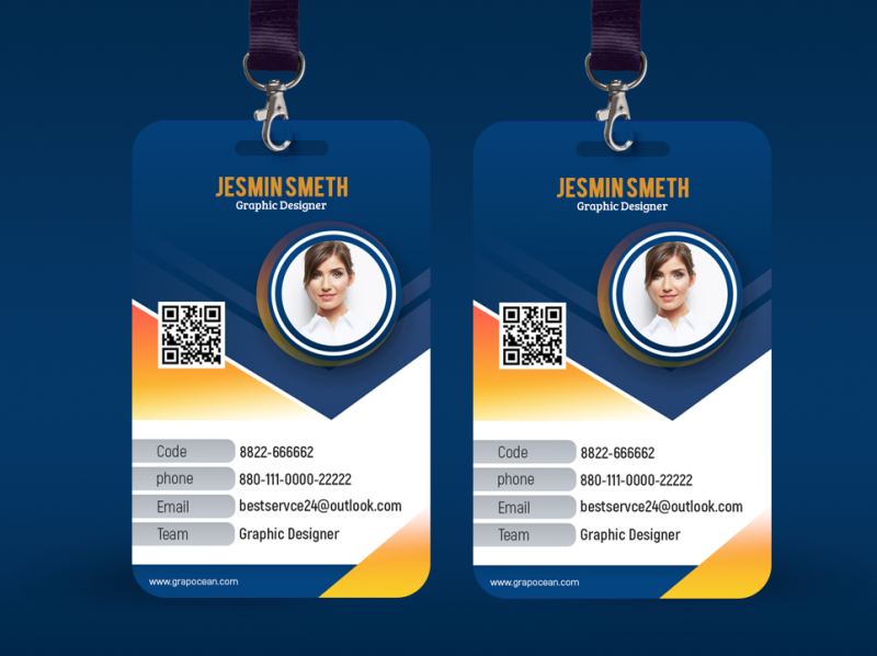 Id Card Design for agency by Grapocean on Dribbble