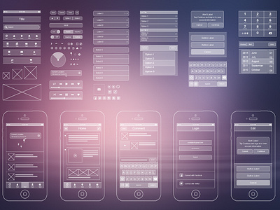 iOS Clear wireframes by pypple on Dribbble