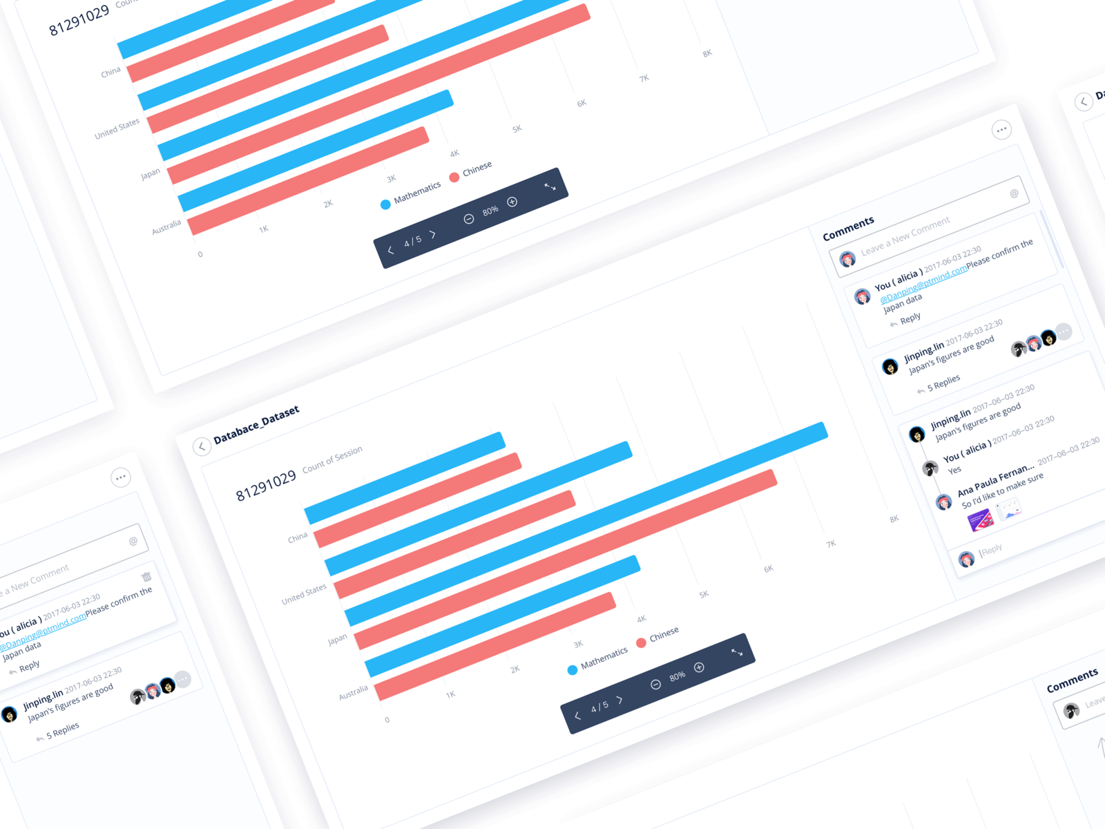 Comment by Alicia on Dribbble