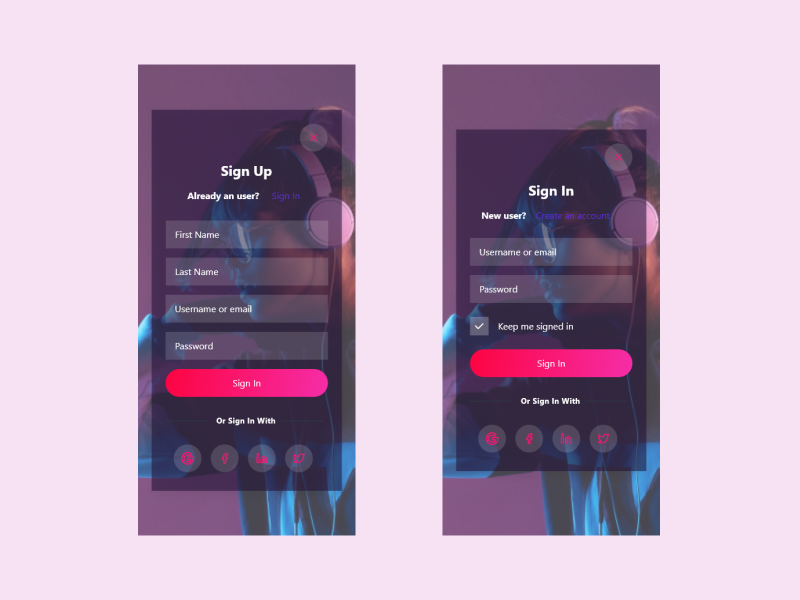 Mobile_Signin & Signup Dashboard by Elaiya bharathi on Dribbble