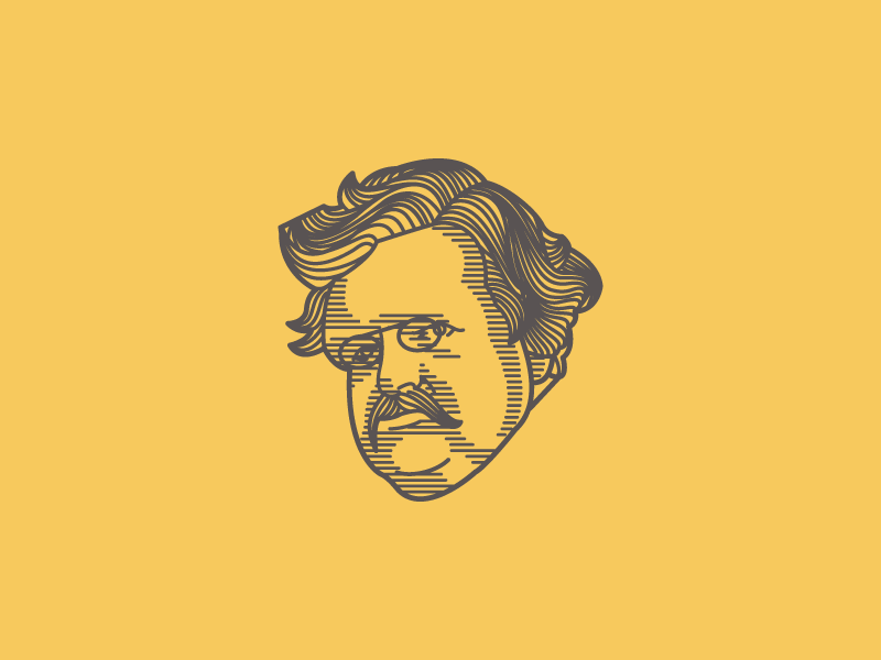 G. K. Chesterton (Illustration) by Peter Voth on Dribbble