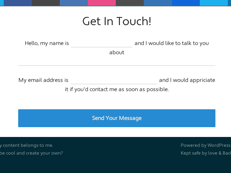 Custom Contact Form by Justin Kopepasah on Dribbble