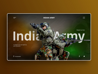 Indian Army UI concept. by Abhishek Saha on Dribbble