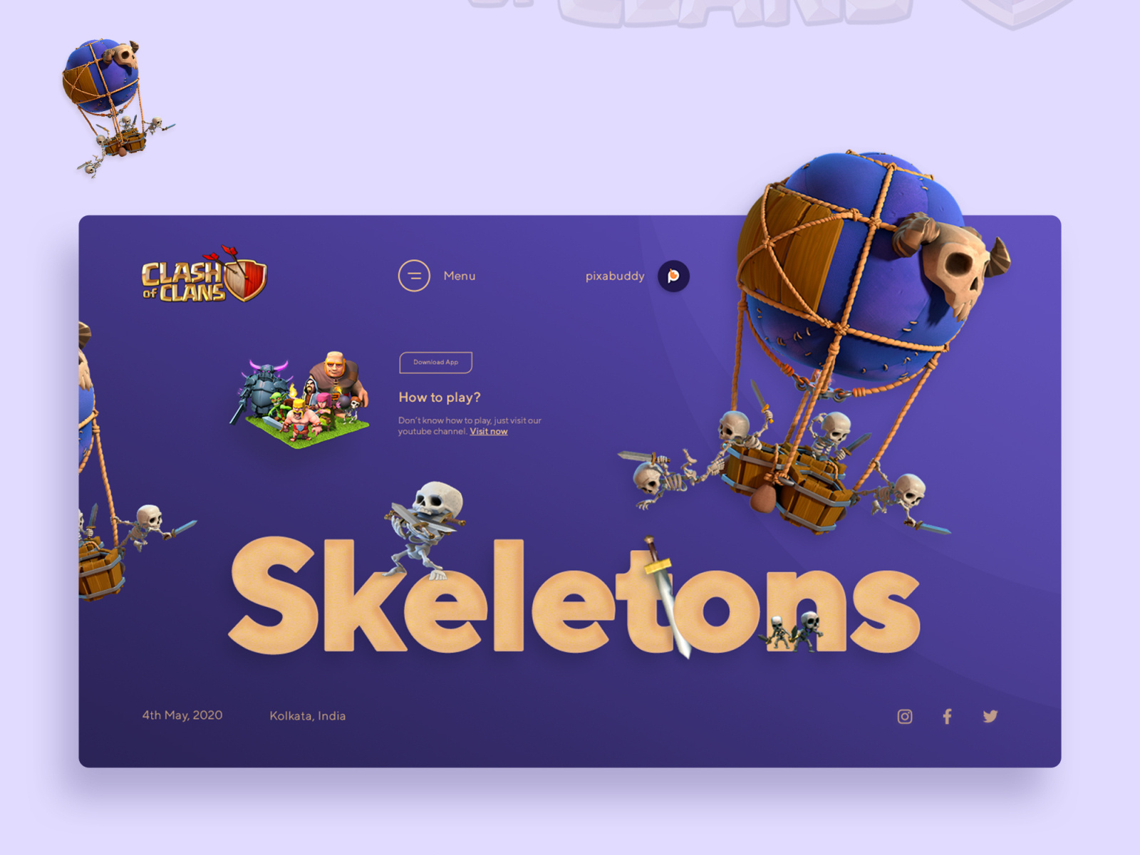Skeleton UI design concept by Abhishek Saha on Dribbble