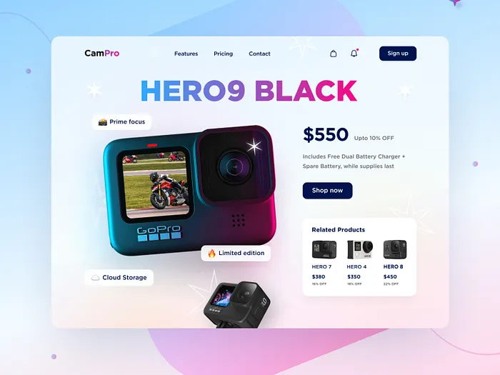 Camera UI designs, themes, templates and downloadable graphic elements ...