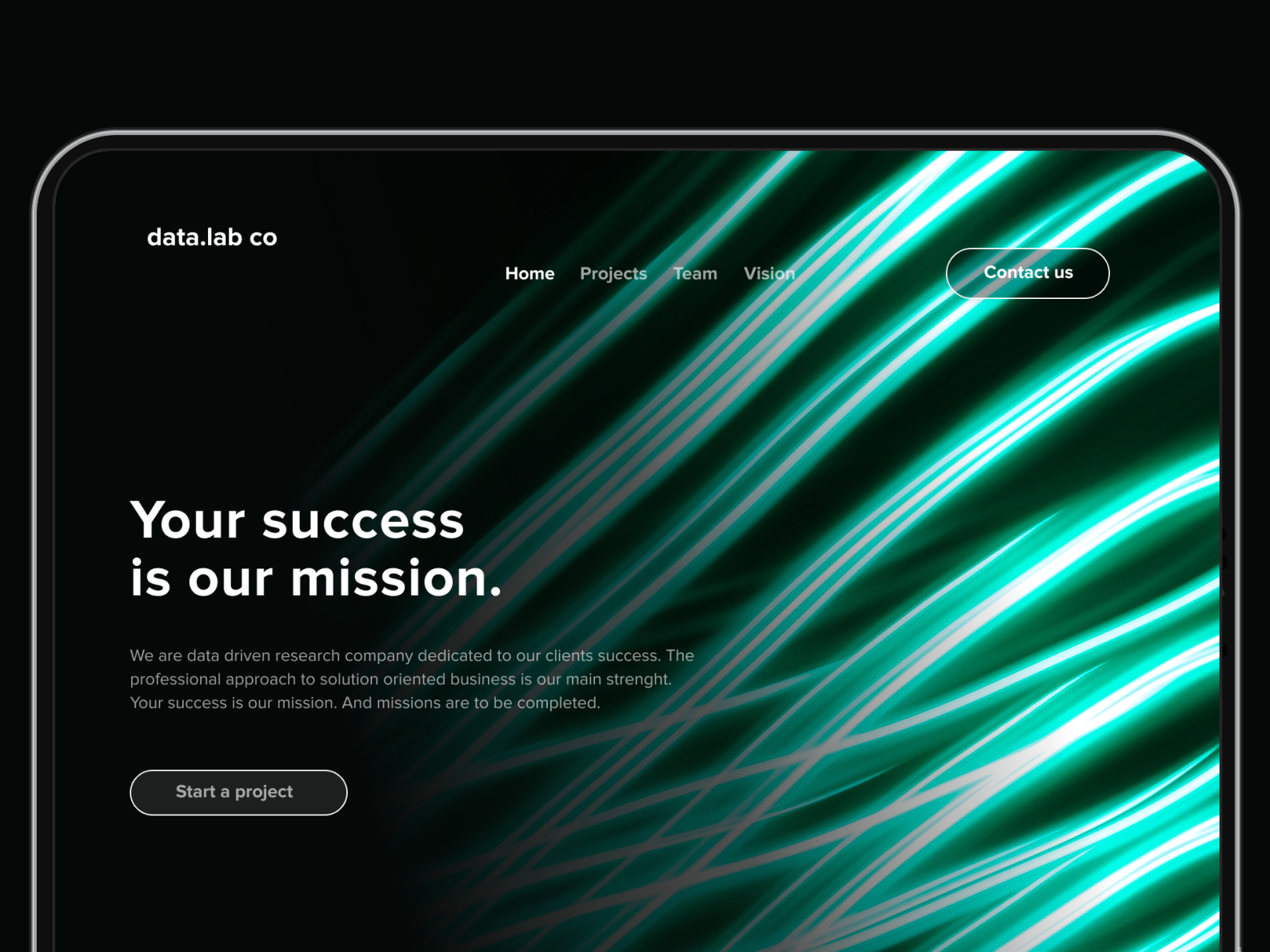 Landing page Neon by Iva on Dribbble