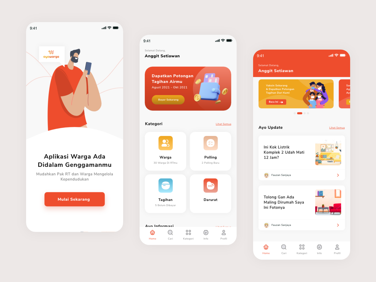 Ayo Warga App by Anggit Setiawan on Dribbble