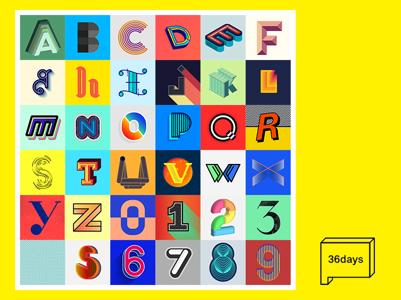 36 Days of Type Collection by Bryn Taylor on Dribbble