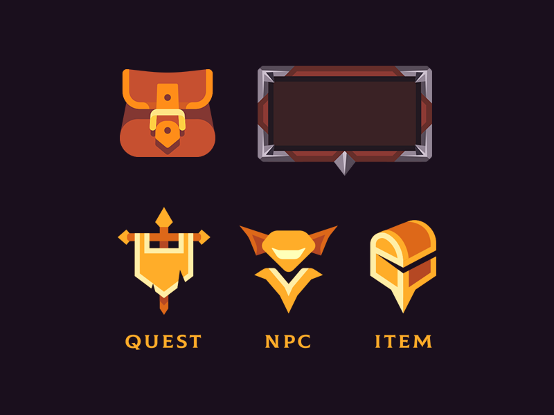 Tiny Guild - UI elements by Ivan Dubovik on Dribbble