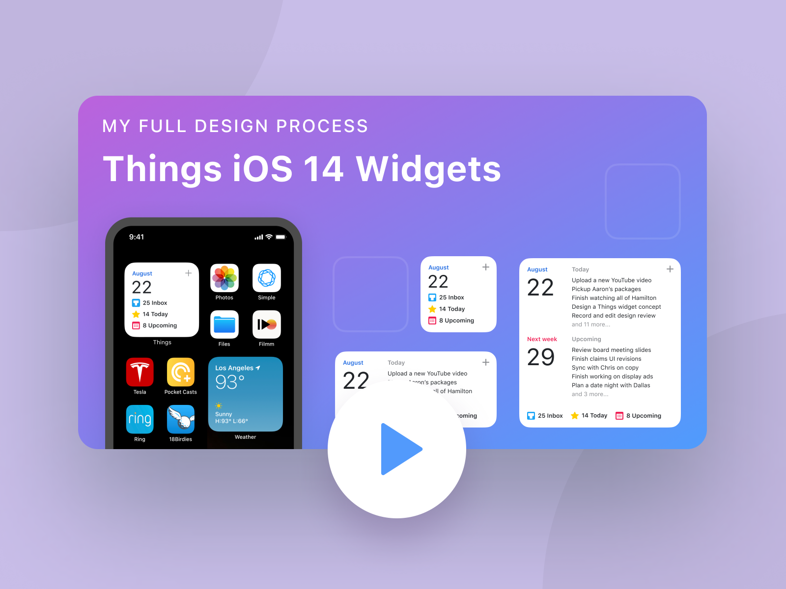 My Design Process: Things iOS 14 Widget Guide Video by Dennis Cortés on ...