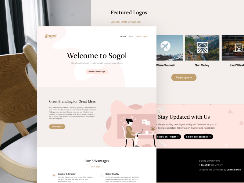 Sogol Landing Page by Dennis Cortés on Dribbble