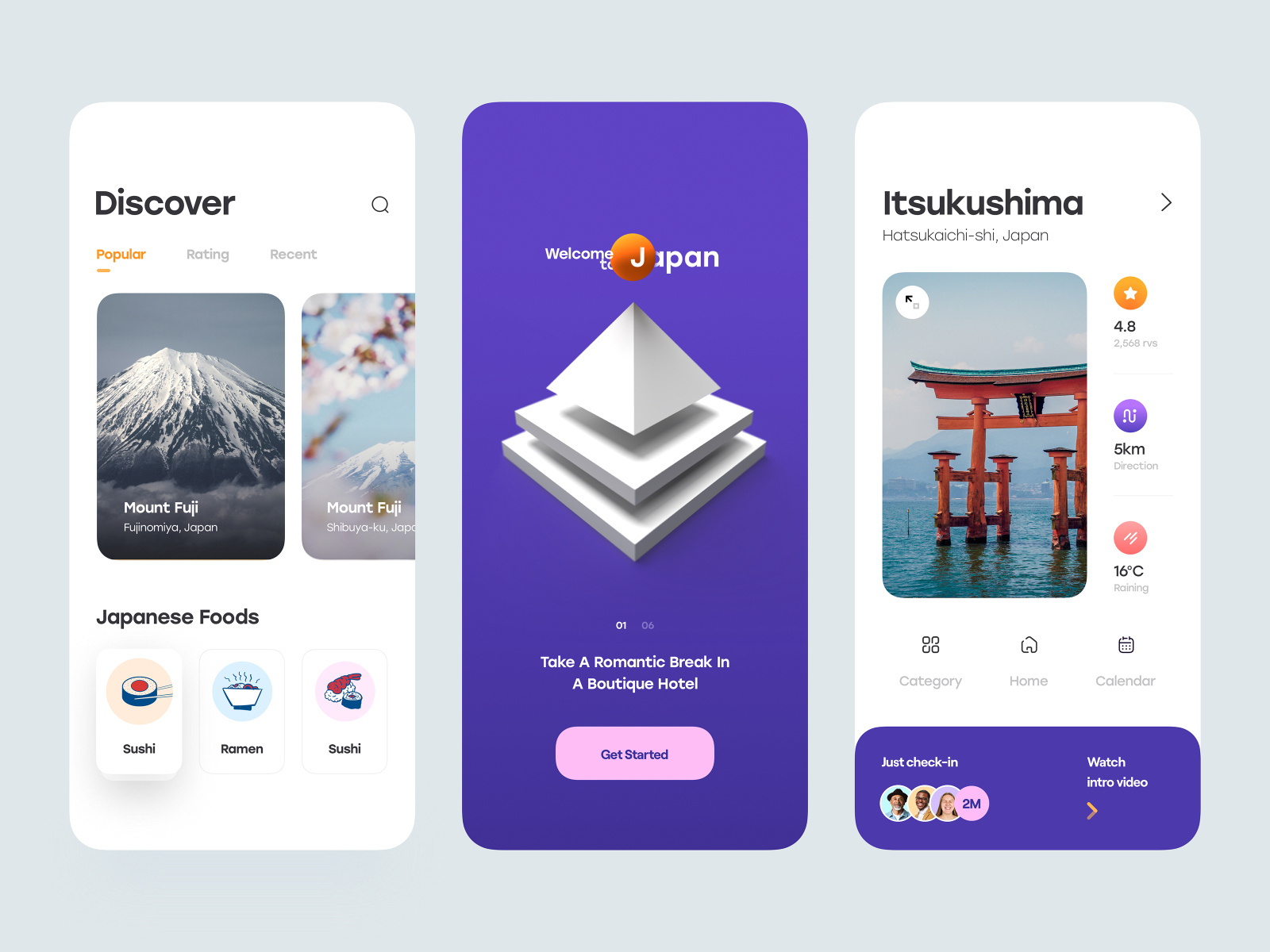 Japan - Travel Mobile App by Tran Mau Tri Tam on Dribbble