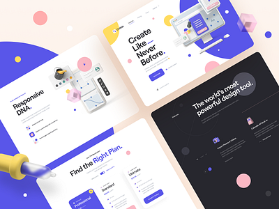 Collab. — Landing Page Kit by Tran Mau Tri Tam for UI8 on Dribbble