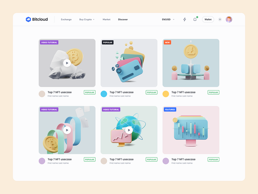 BitCloud – Crypto Exchange UI Kit #2 by Tran Mau Tri Tam for UI8 on Dribbble