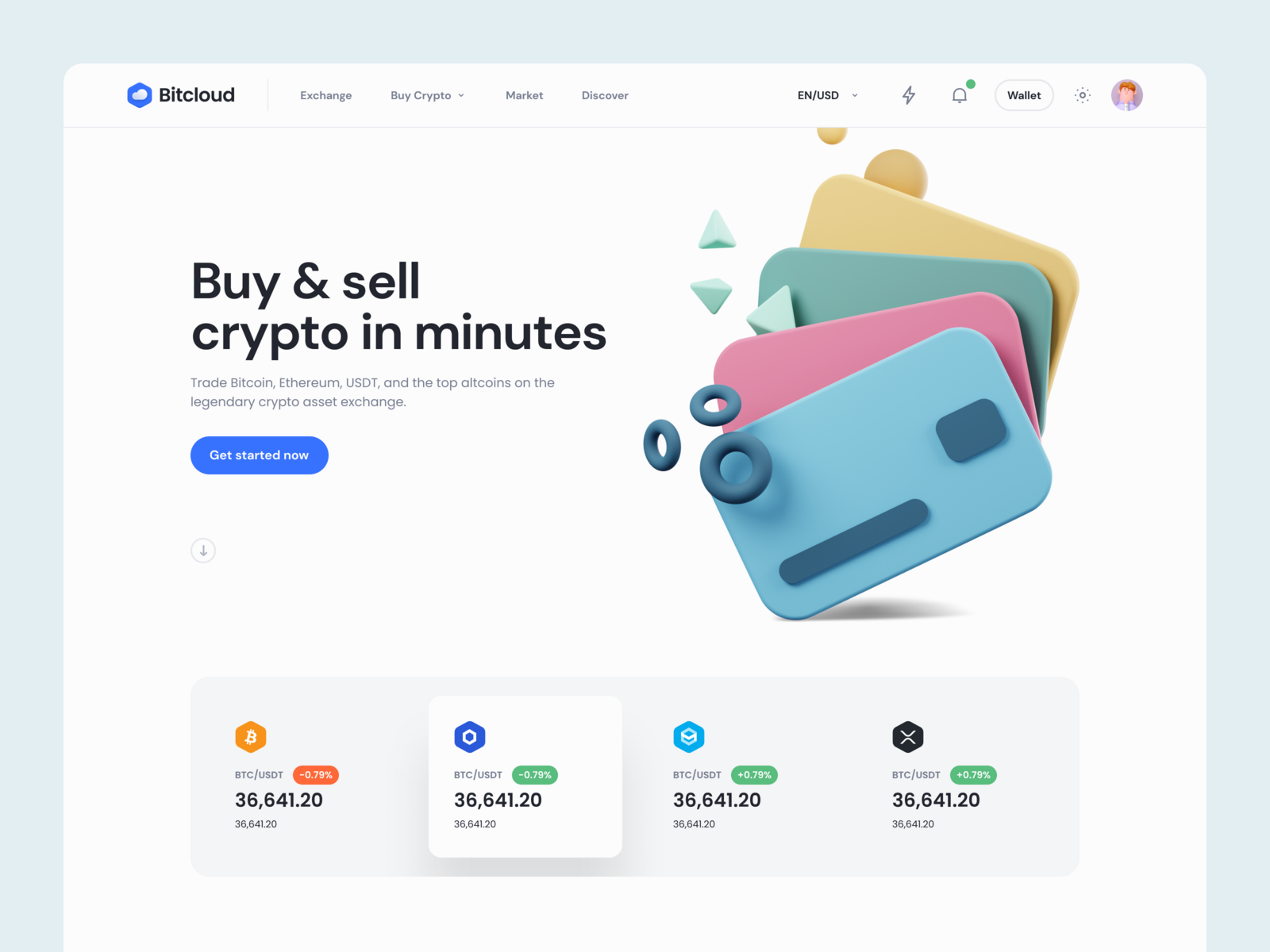 BitCloud – Crypto Exchange UI Kit #2 by Tran Mau Tri Tam for UI8 on Dribbble