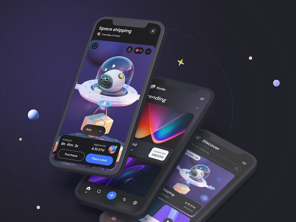 Node – Crypto NFT iOS UI Kit by Tran Mau Tri Tam for UI8 on Dribbble